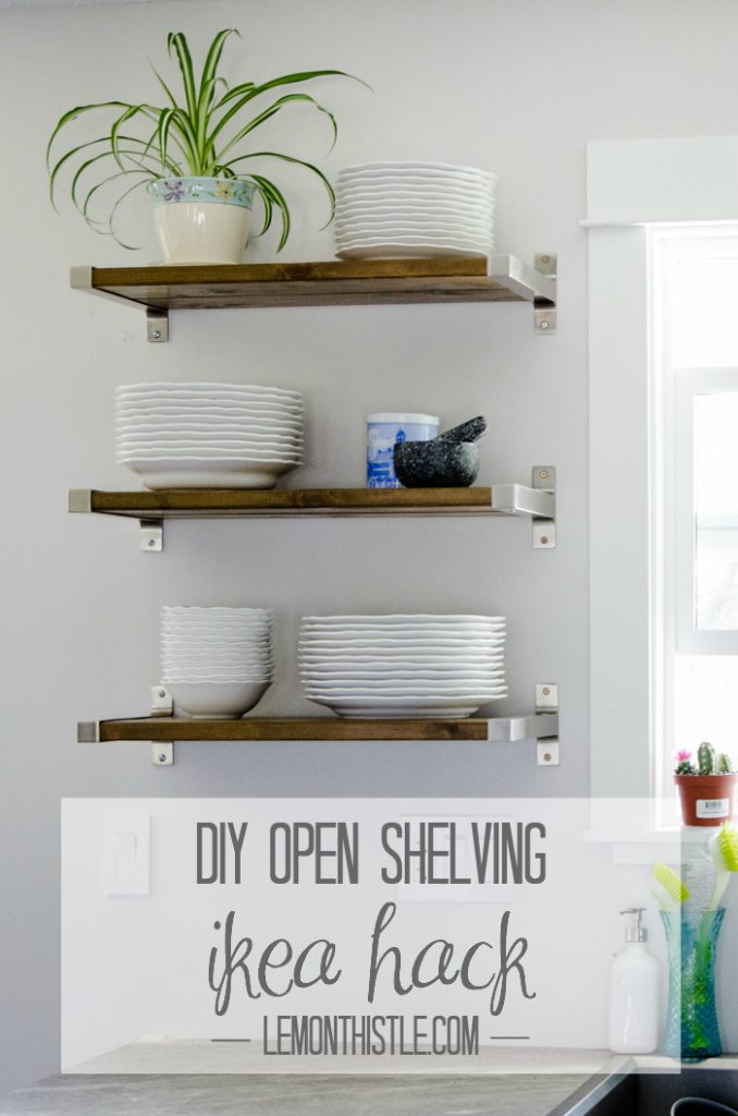DIY Open Shelving for our Kitchen! - Lemon Thistle