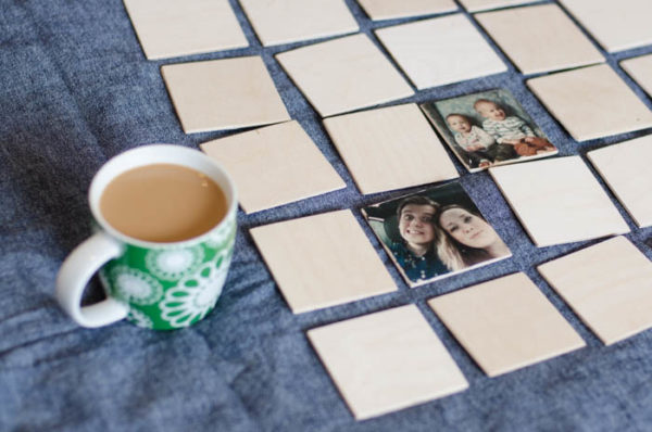 DIY Wooden Photo Memory - Lemon Thistle
