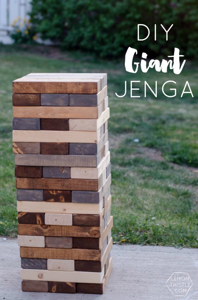 5 DIY Yard Games, Hours of Fun (Jenga/Dominoes/Yahtzee) - Lemon Thistle