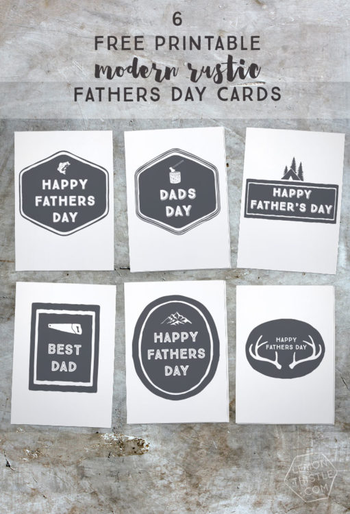 6 Free Printable Modern Rustic Fathers Day Cards - Lemon Thistle