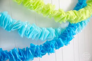 DIY Ruffled Tissue Garland - Lemon Thistle