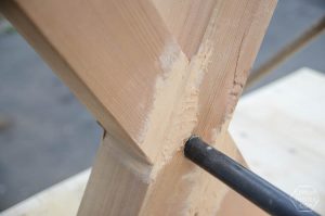 DIY X Leg Patio Table with Pipe Trestle - Lemon Thistle