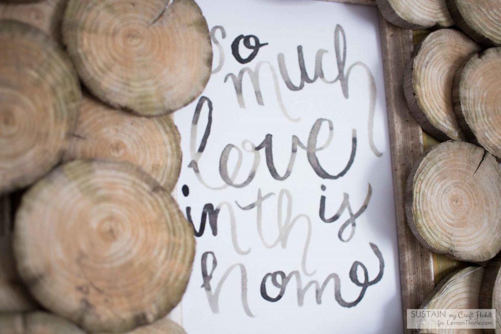 DIY Upcycled Wood Round Photo Frame - Lemon Thistle