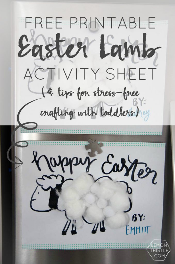 Free Printable: Easter Lamb Activity - Lemon Thistle