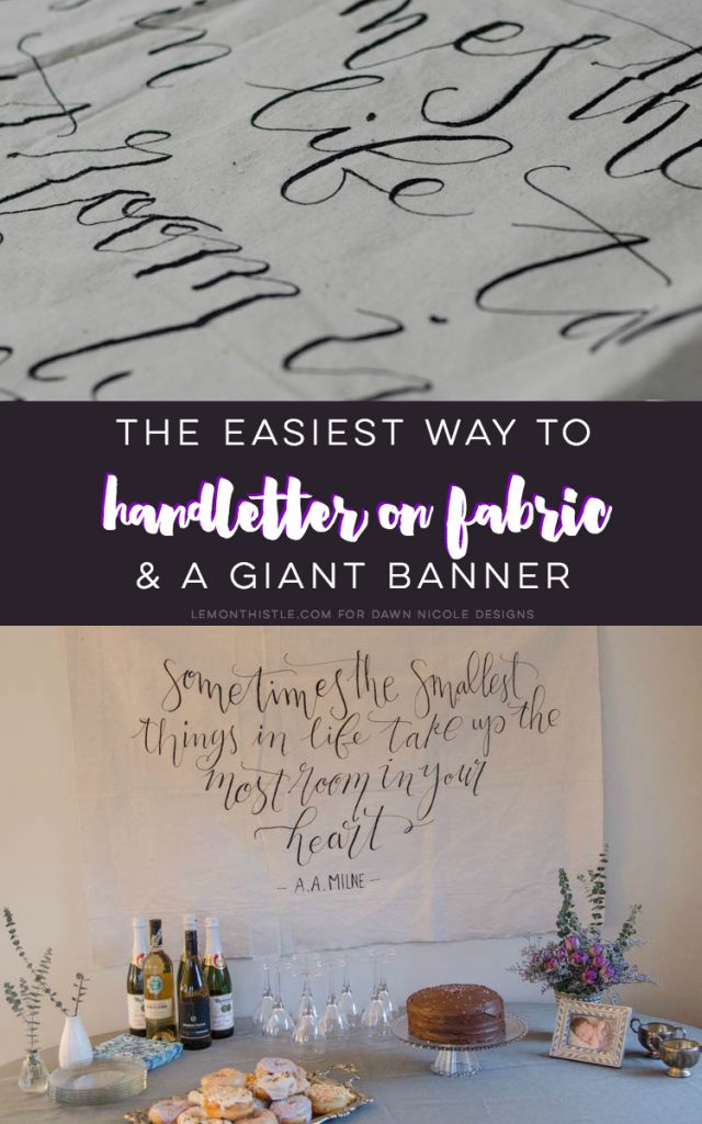 A Giant DIY Wall hanging (the best way to letter on fabric!) - Lemon ...