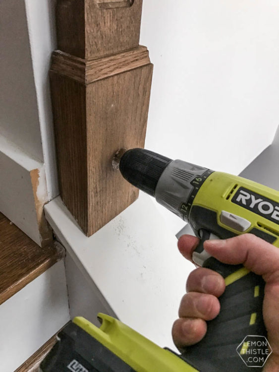 How to install a wooden handrail on split level stairs - Lemon Thistle