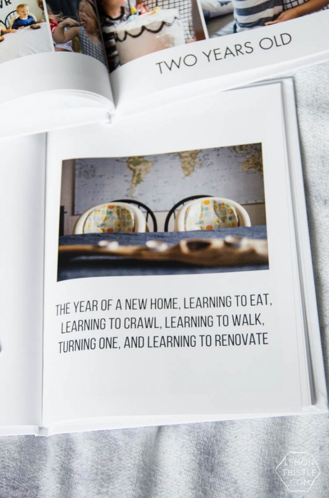 Modern Yearly Photobooks- & organizing years of photos - Lemon Thistle