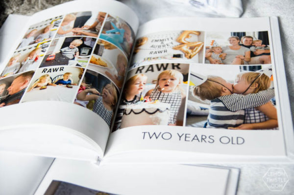 Modern Yearly Photobooks- & organizing years of photos - Lemon Thistle