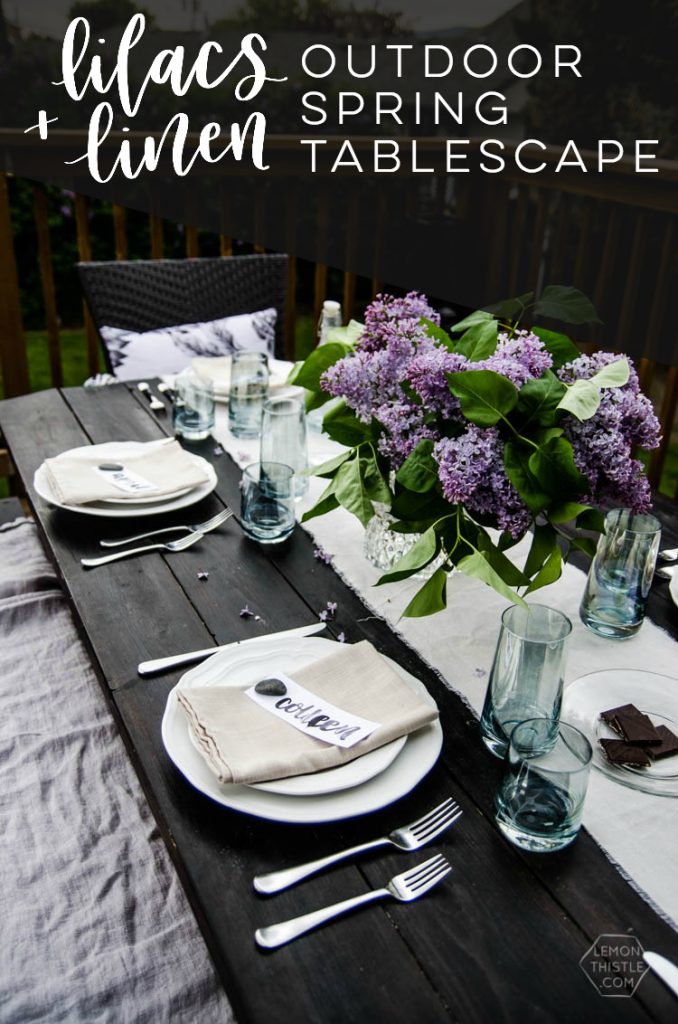 Spring tablescape ideas with Lilacs & Linen - Lemon Thistle