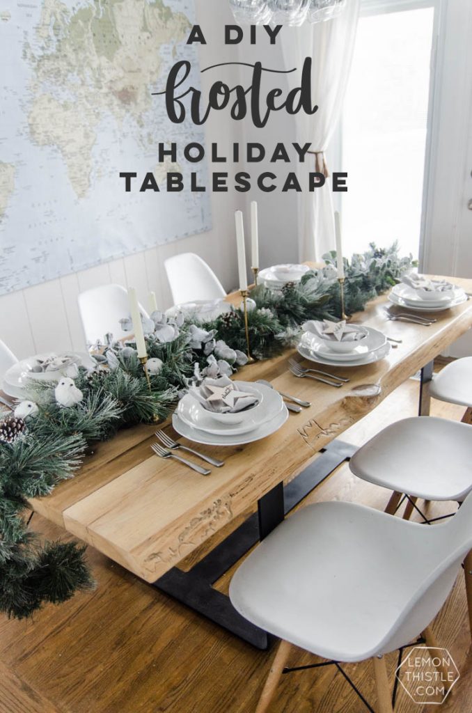 Frosted Holiday Tablescape - Lemon Thistle