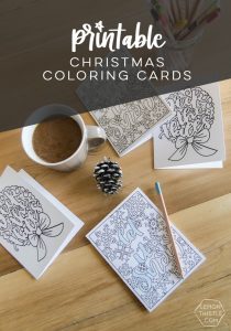 2 Free Printable Christmas Cards to Colour! - Lemon Thistle