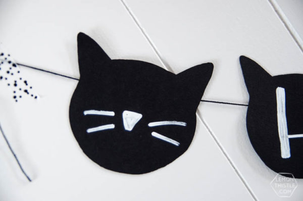 DIY Cat Banner - Cat Birthday Party Decor - Lemon Thistle