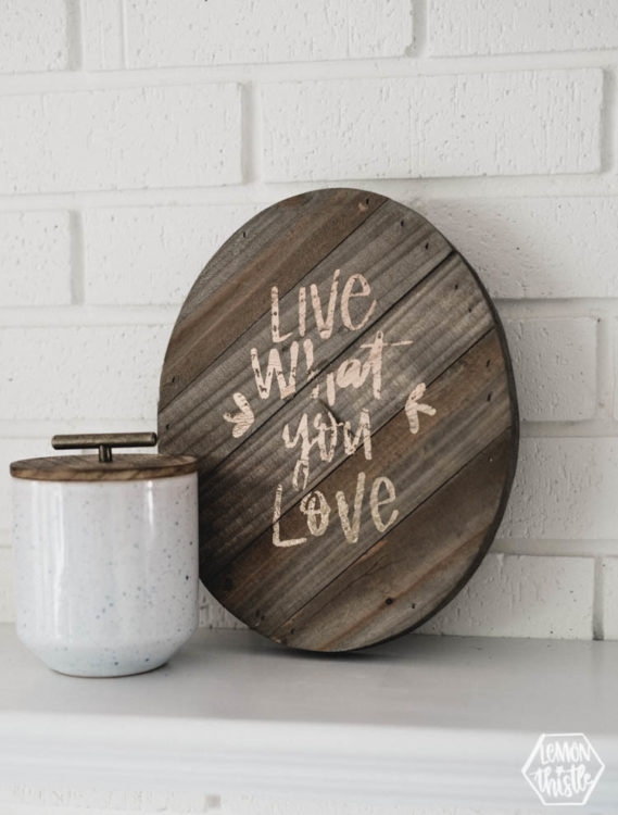 DIY Gold Foil Wood Sign - Lemon Thistle