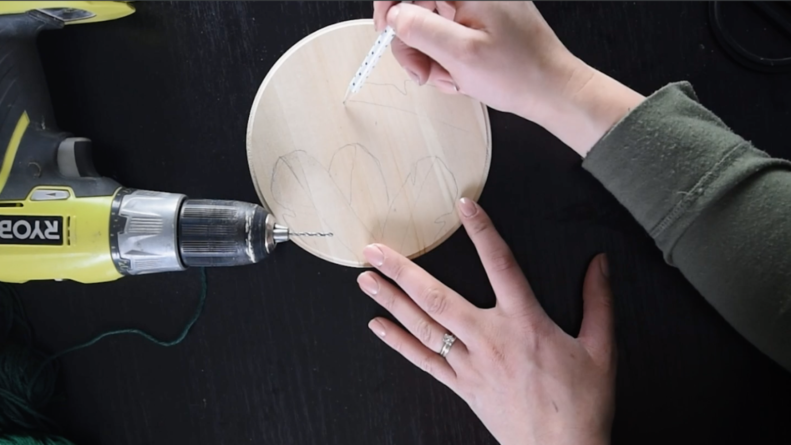 How To Embroider On Wood - Botanical Embroidery Hoop - Lemon Thistle