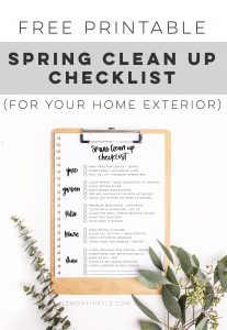 Outdoor Spring Clean Up Checklist - Lemon Thistle