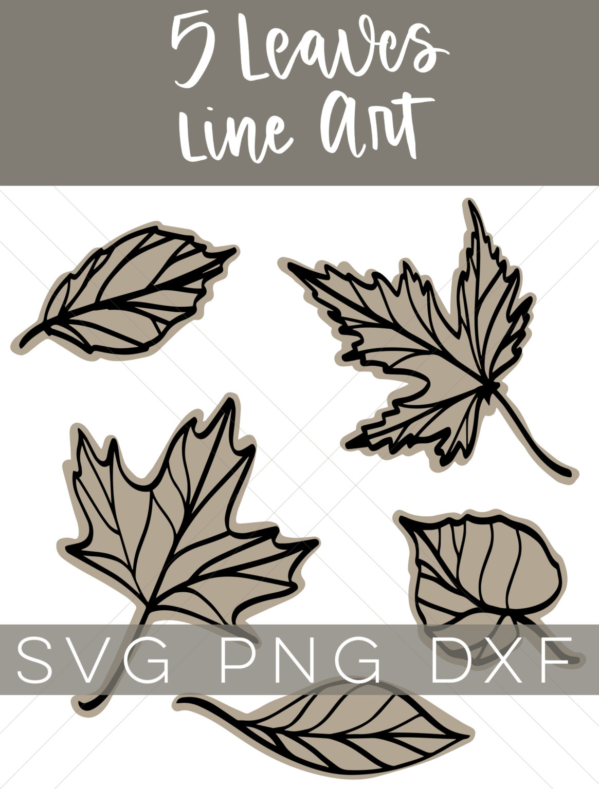 Free SVG Maple Leaf Line Art Sign - Lemon Thistle