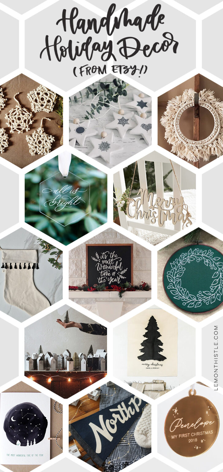 Modern Handmade Holiday Decor from Etsy (Shopping Guide!) - Lemon Thistle