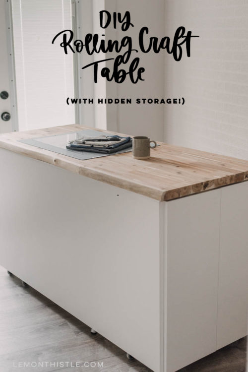 DIY Craft Table with Storage - Lemon Thistle