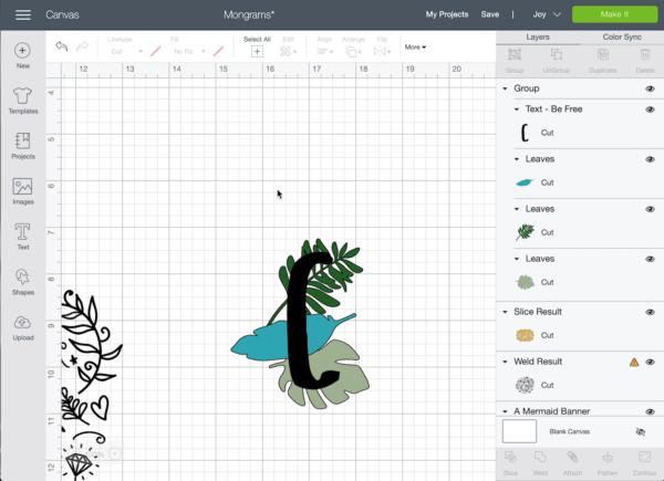 Make Monograms in Cricut Design Space - Lemon Thistle