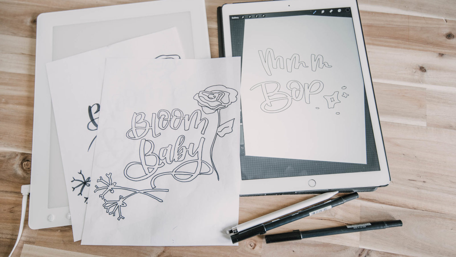 How to make your own coloring sheets (from hand lettering) - Lemon Thistle