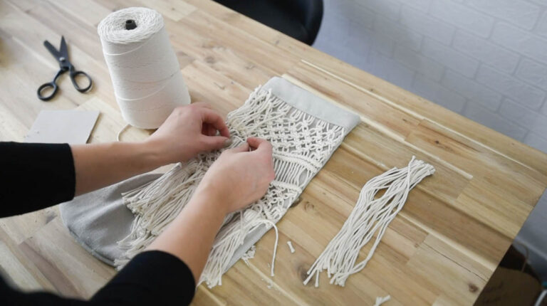 DIY Macrame Stocking - Lemon Thistle