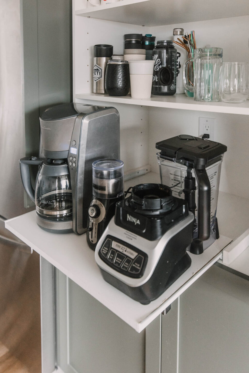 DIY Pull Out Shelf for Appliance Garage - Lemon Thistle