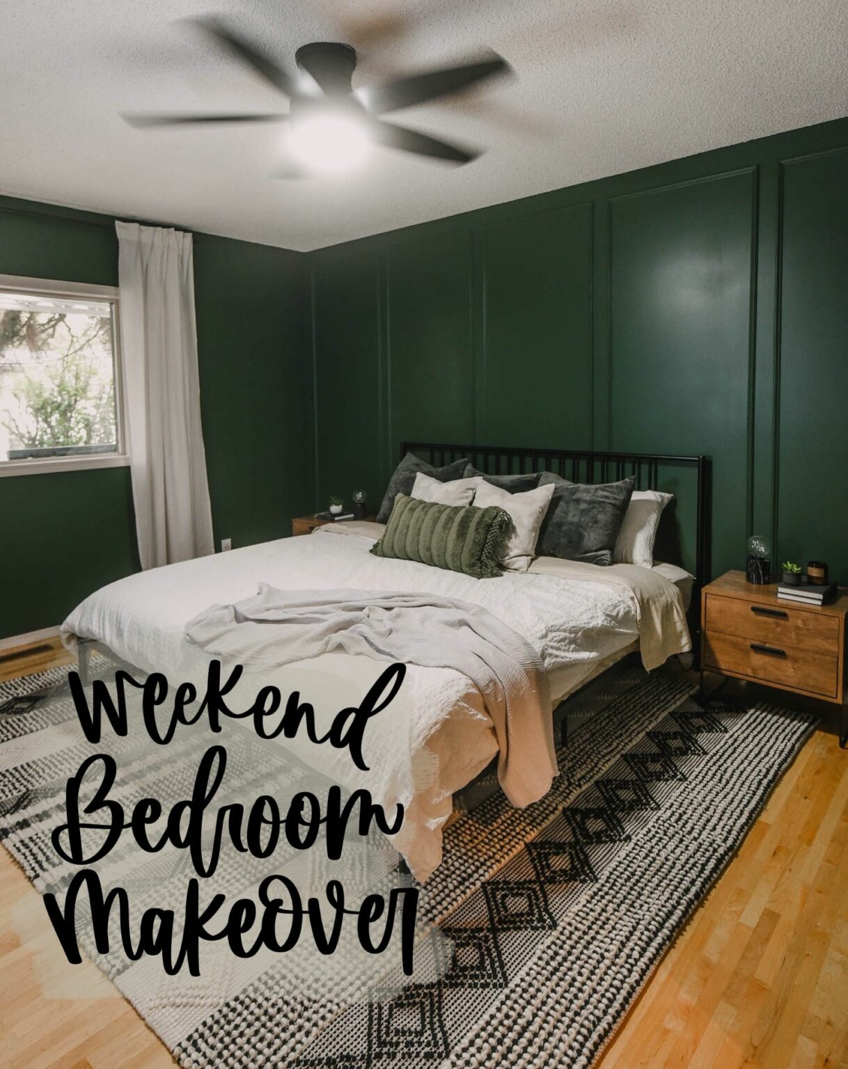 Green Bedroom Makeover - Lemon Thistle