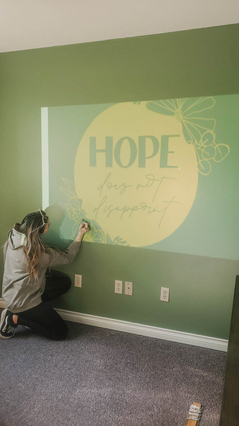 Floral Quote Mural | some mural painting tips for beginners - Lemon Thistle