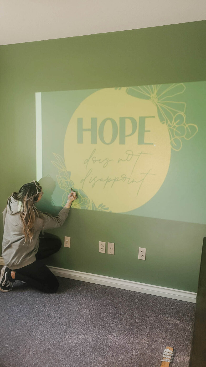 Floral Quote Mural | some mural painting tips for beginners - Lemon Thistle
