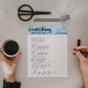 Hygge Free Printable Handlettering Practice Page - Lemon Thistle