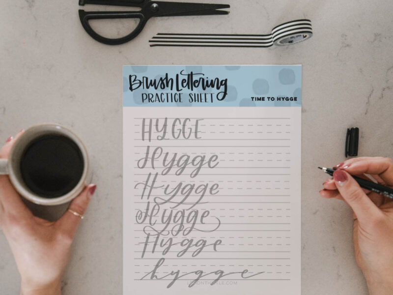 Free Hand Lettering Worksheets - Lemon Thistle