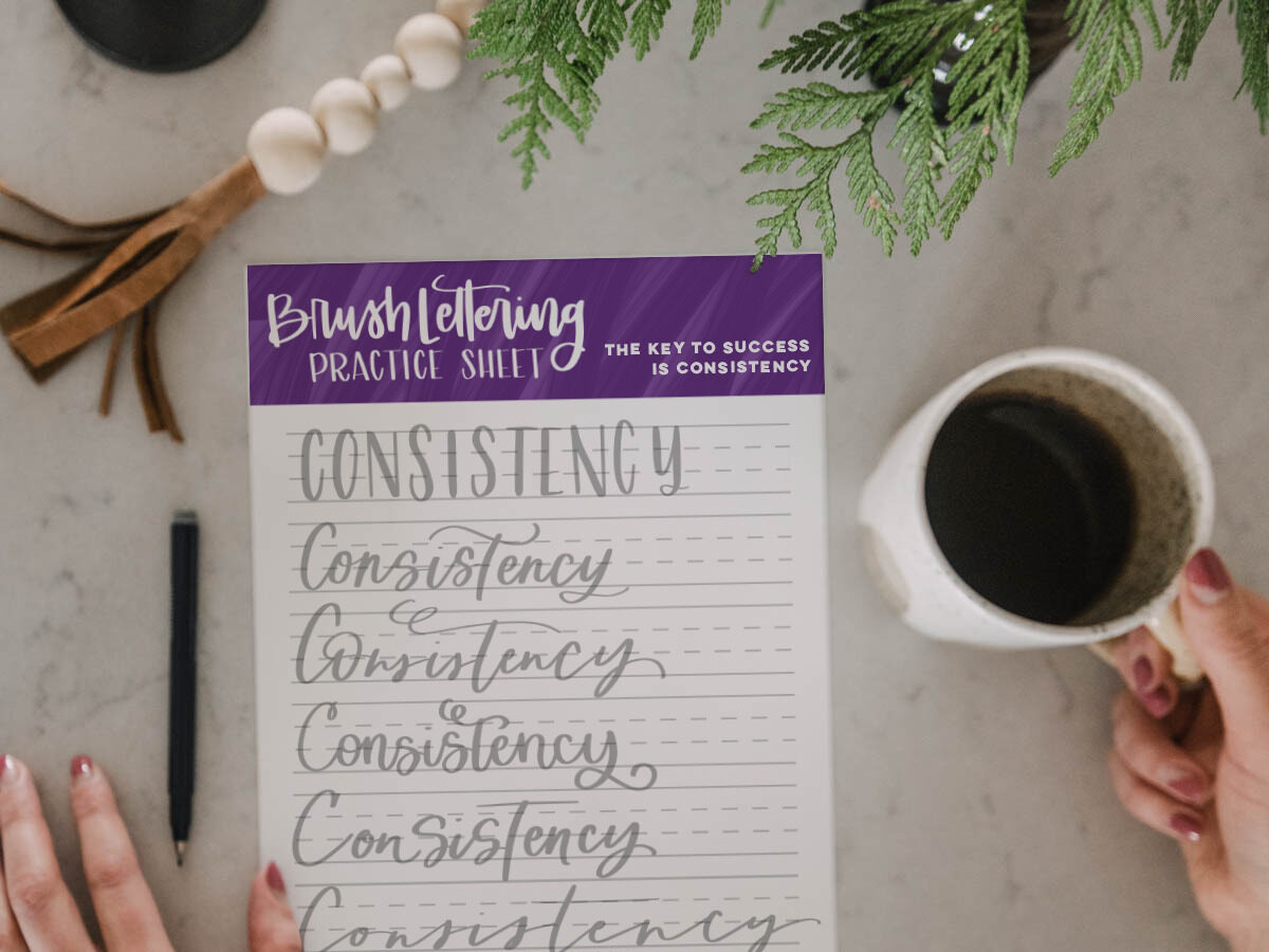 Free Hand Lettering Worksheets - Lemon Thistle