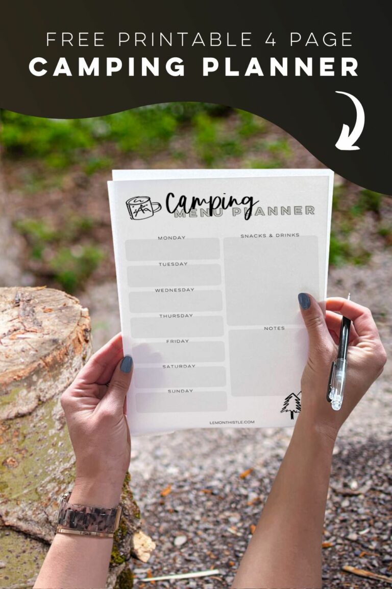 The Flexible Family Camping Checklist Printable Planner
