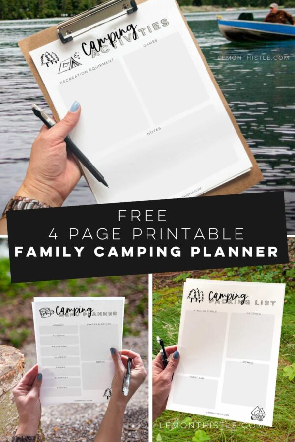 The Flexible Family Camping Checklist Printable Planner