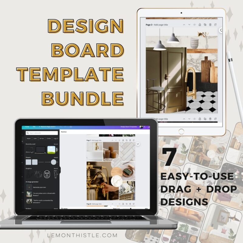 Design Board Templates - Lemon Thistle